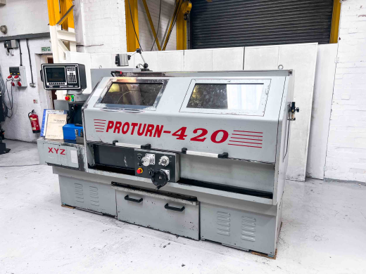 XYZ Proturn 420 LX3 ProtoTRAK CNC Gap Bed Centre Lathe #78601 for sale ...