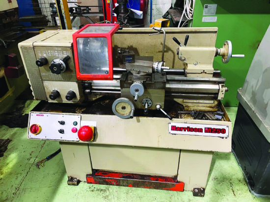 HARRISON M250 Centre Lathe. 145mm c.h., 500mm b.c., 3-jaw chuck, q.c.t ...