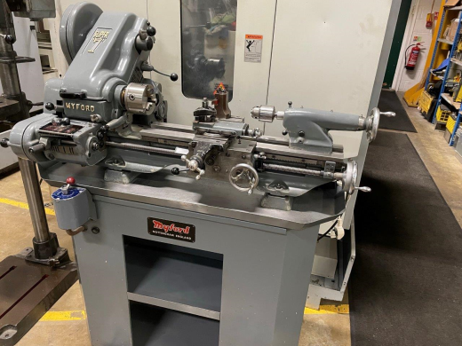 Myford Super 7B Lathe on Cabinet (3879) for sale : Machinery-Locator.com