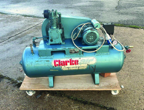 Compressor: CLARKE Air Model SE9AB, MWP. 150psi, 2hp, single phase. £ ...