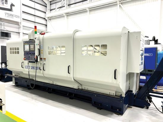 SFM Model CET28120 CNC Flat Bed Lathe with Fanuc 0i-TD Control. Year ...