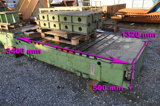 T-slot table 3400 x 1320 x 500 mm for sale : Machinery-Locator.com